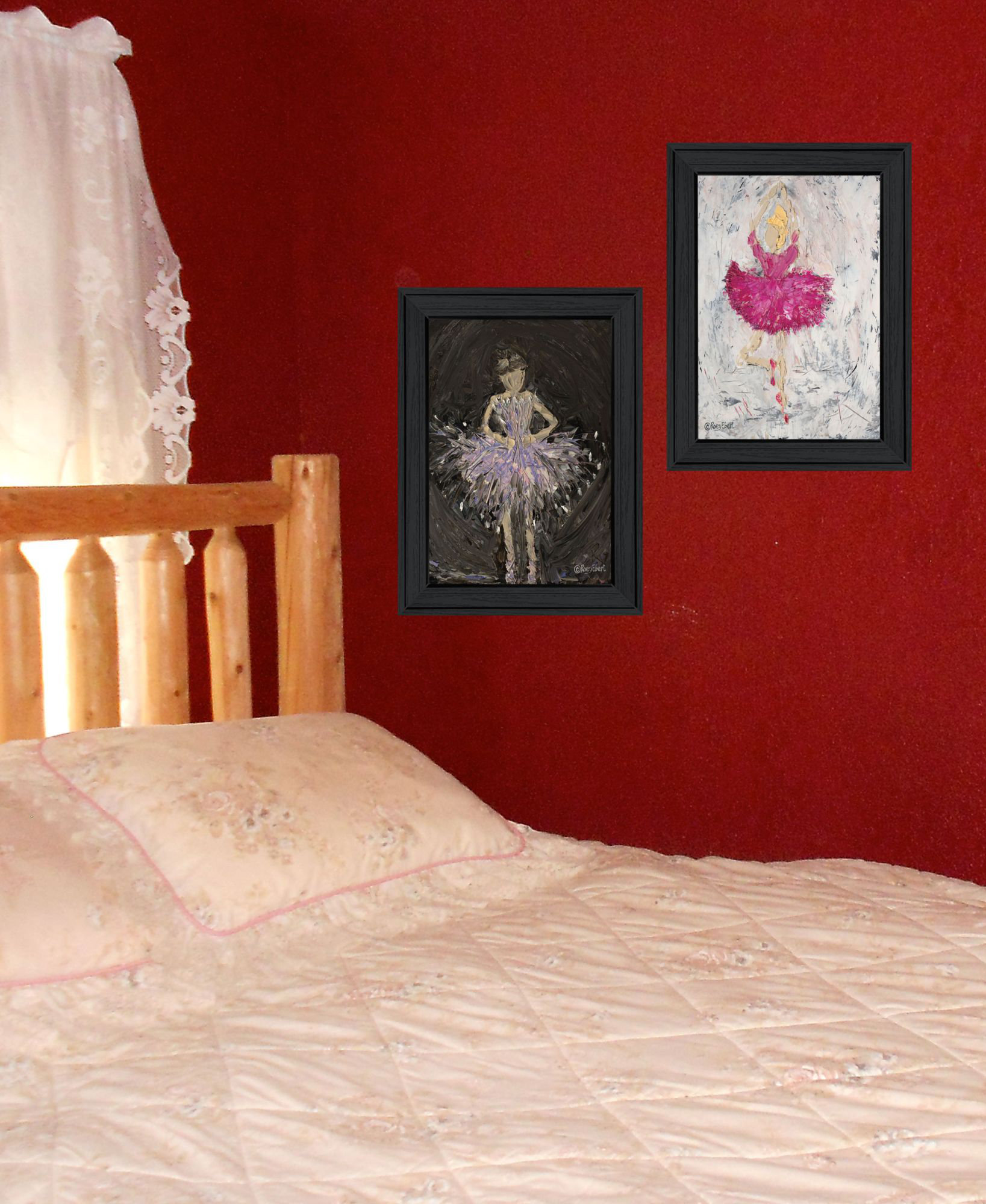 Rosdorf Park Red Barrel Studio "Ballerina Dancers" Framed Wall Art For ...